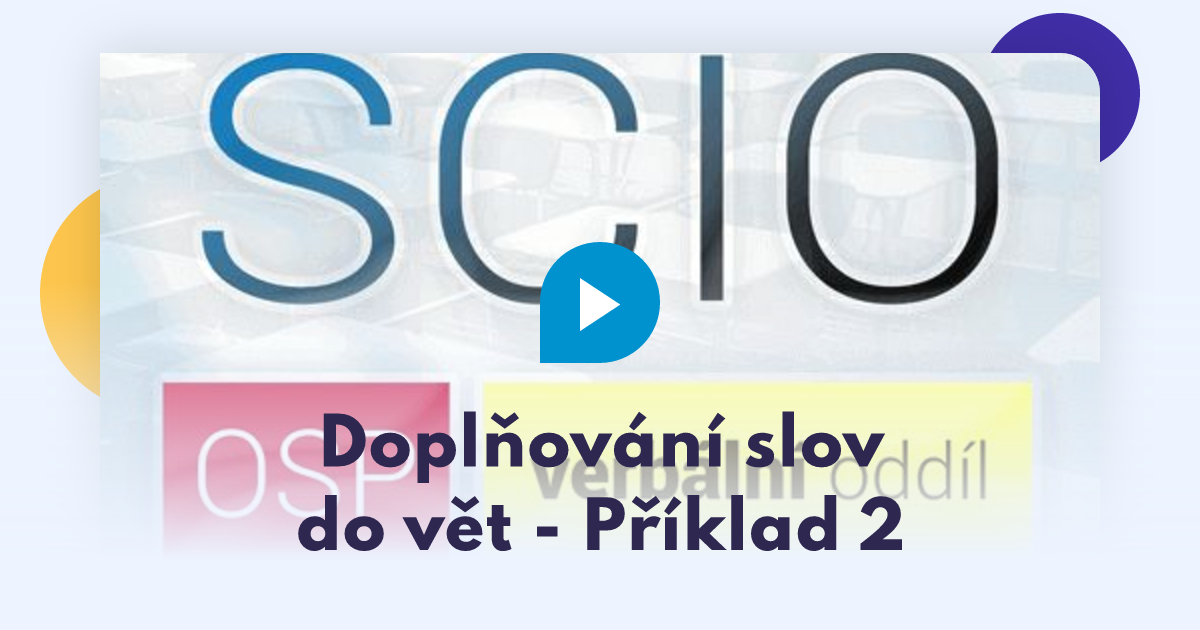 Doplňování slov do vět - Příklad 2 - LearnTube.cz
